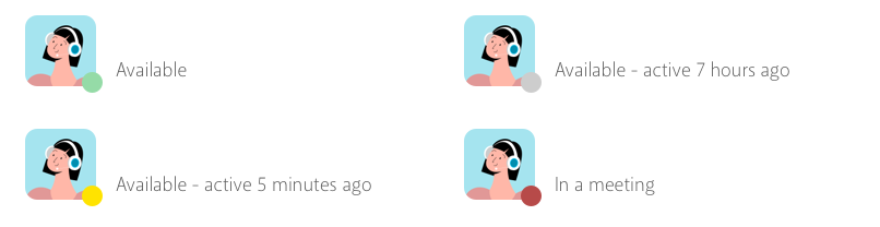 Status colors in the app – lynes